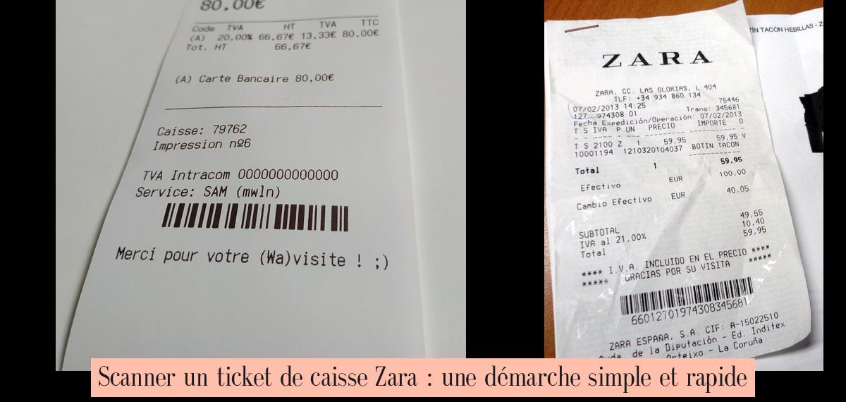 Scanner un ticket de caisse Zara : une démarche simple et rapide ...