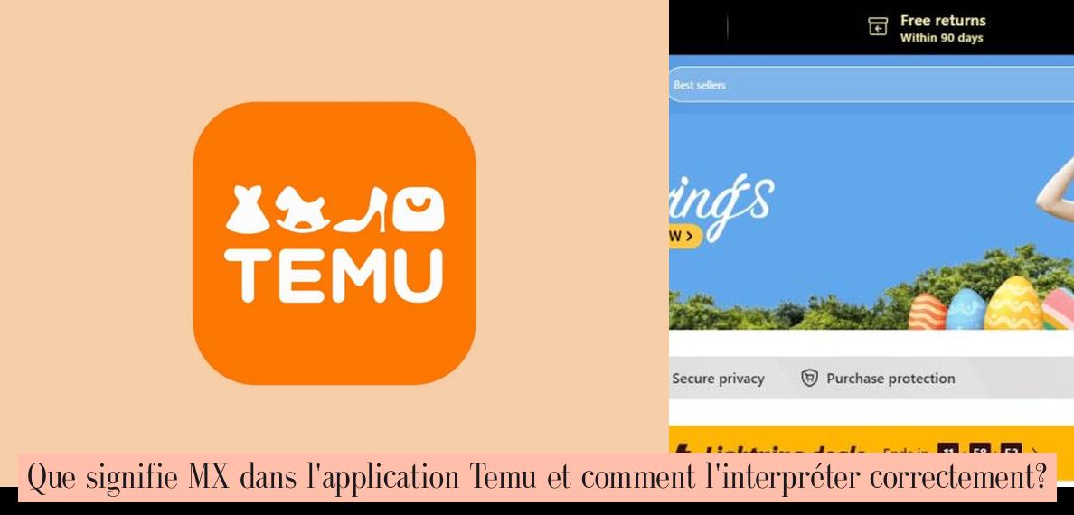 Que signifie MX dans l'application Temu et comment l'interpréter ...