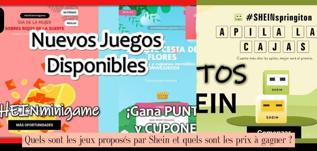 Quels sont les jeux proposés par Shein et quels sont les prix à gagner ...