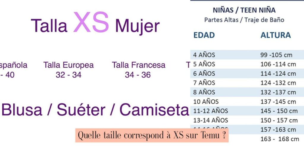Quelle taille correspond à XS sur Temu ? – ModeHot.com: Votre source ...