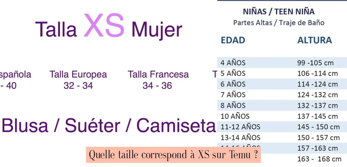 Quelle taille correspond à XS sur Temu ? – ModeHot.com: Votre source ...